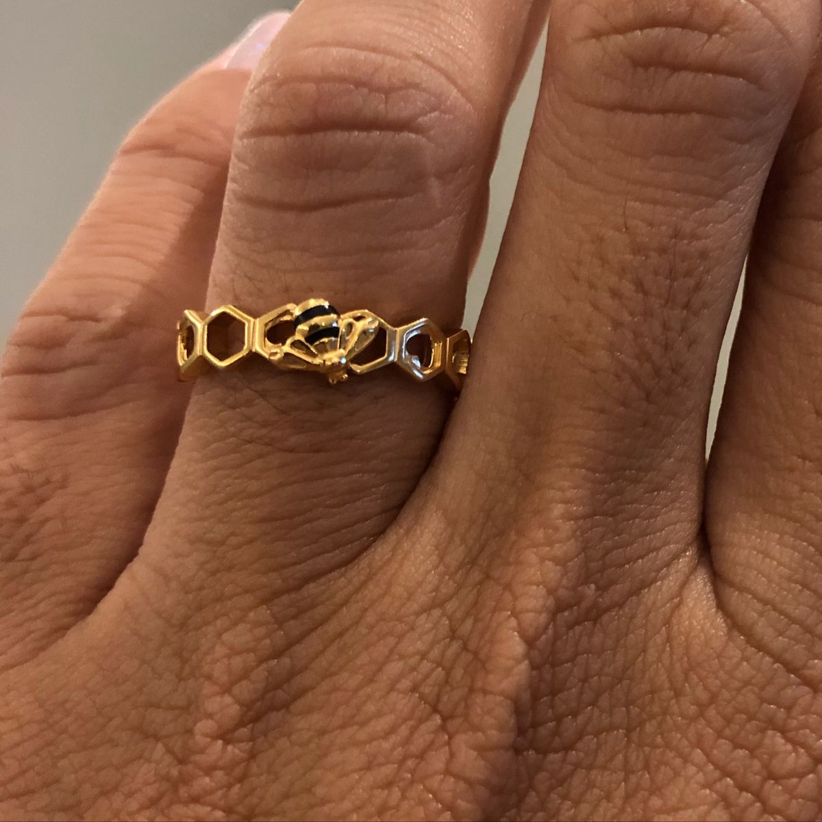 Anel Favo de Mel e Abelha Pandora | Bijuteria Feminina Pandora Usado ...