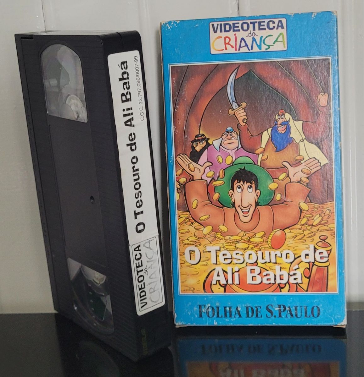 Antiga Fita Vhs Videoteca da Criança Folha Desenho O Tesouro de Ali ...