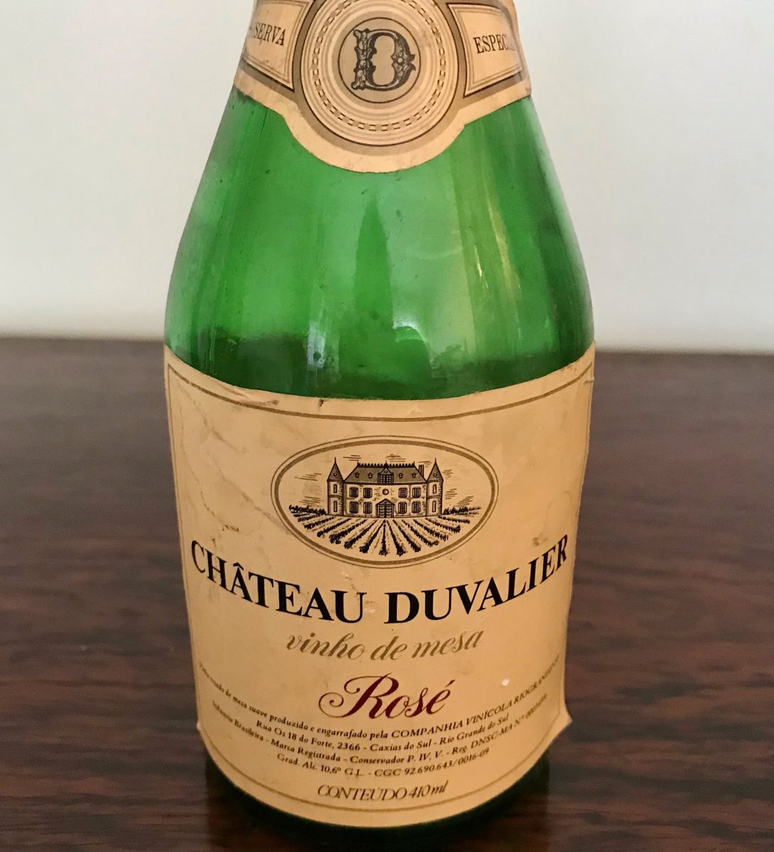 Antiga Garrafa Vinho Chateau Duvalier Anos 60 com Rolha | Produto ...