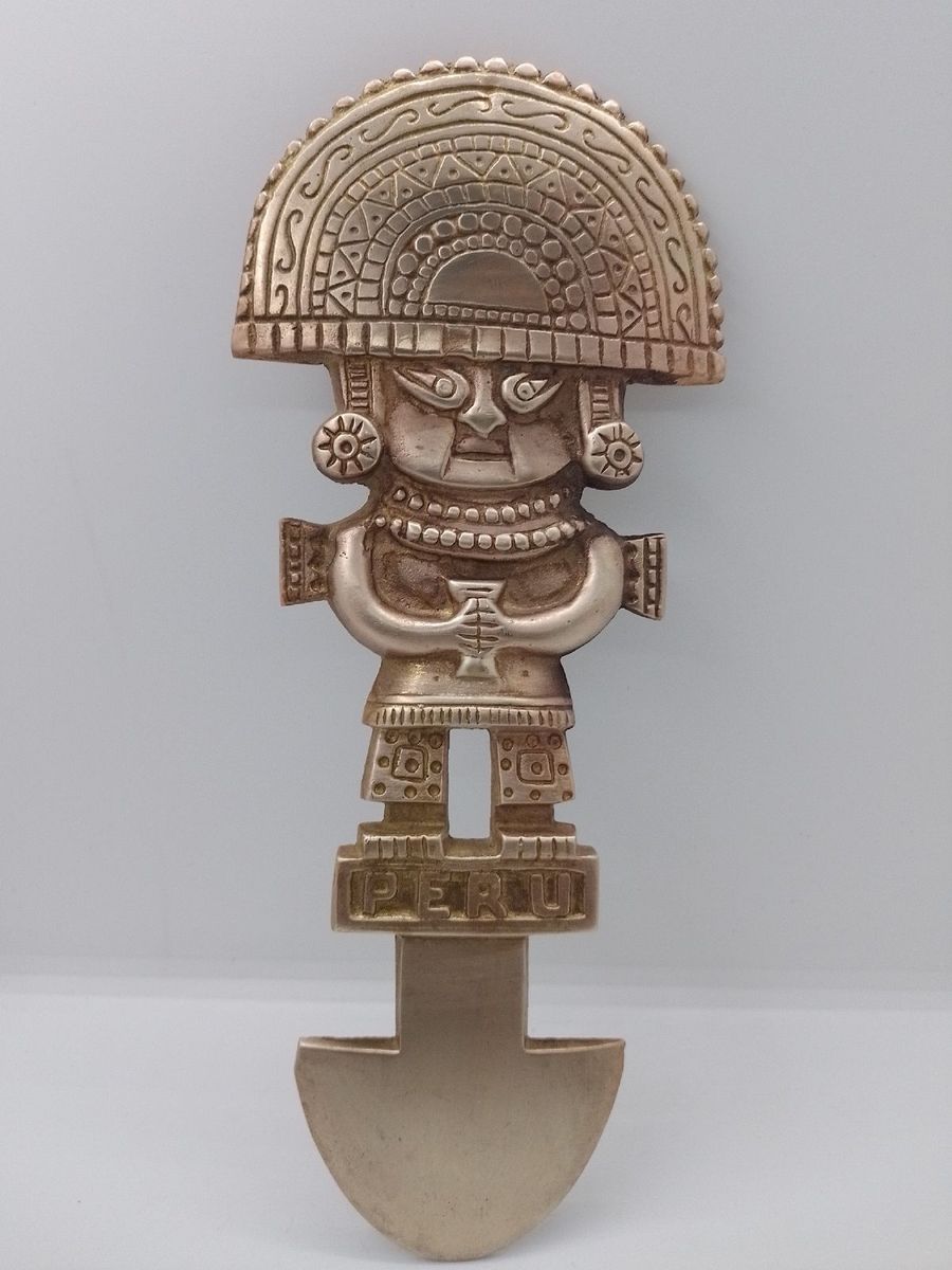 Antiga Mascara Faca Peruana Tumi Inca 25cm | Móvel p/ Iluminação Usado ...