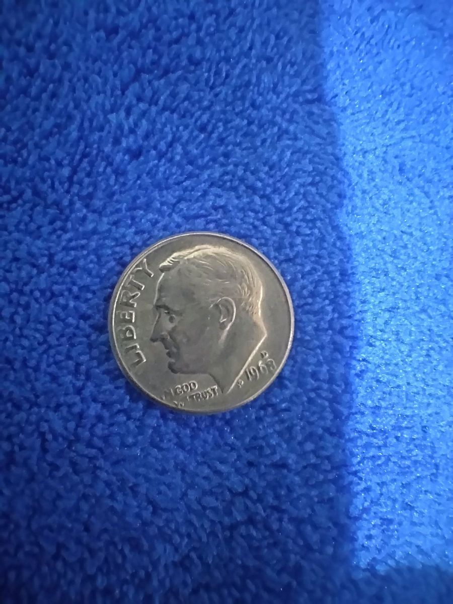 Antiga Moeda One Dime 1963 Letra D | Produto Vintage e Retro Dolar ...