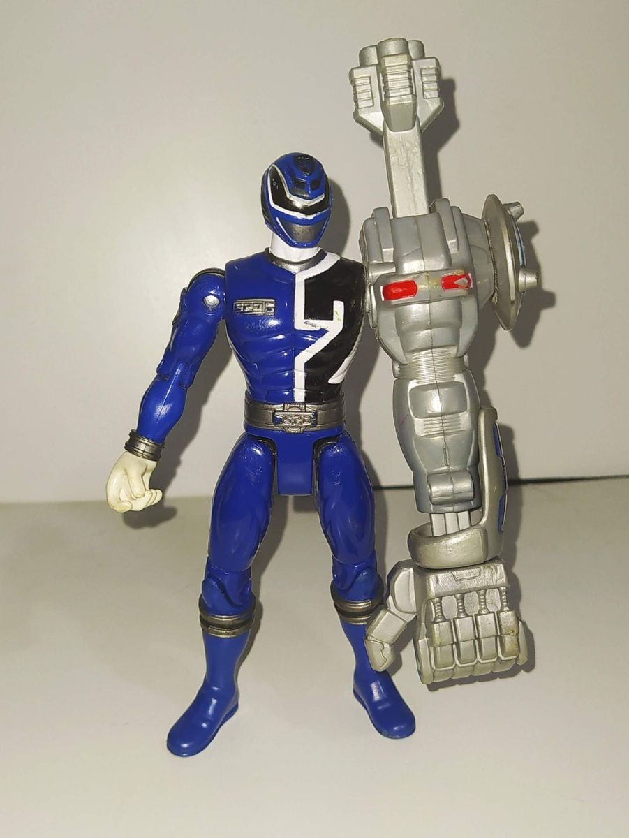 Antigo Boneco Power Rangers Azul Spd | Brinquedo Bandai Usado 52352555 ...