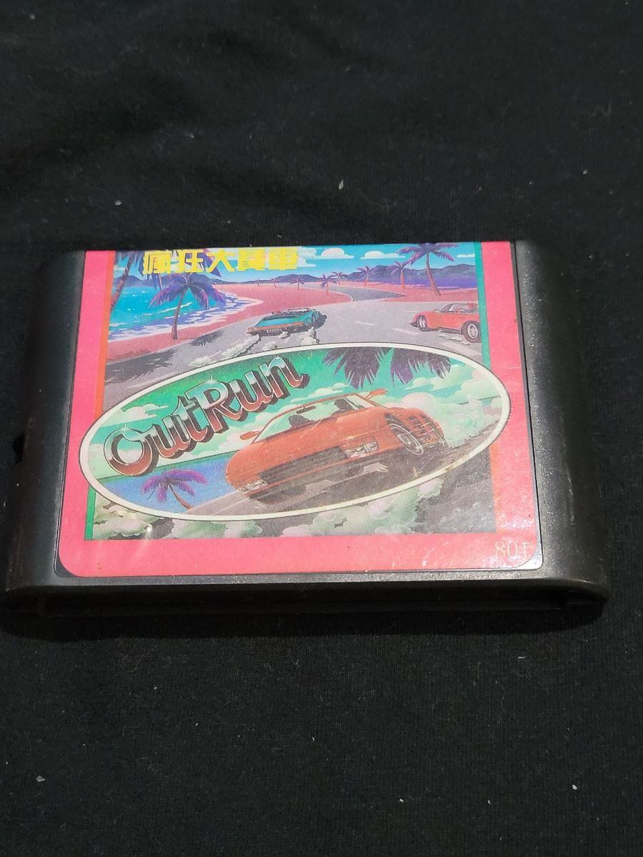 Antigo Jogo de Mega Drive Outrun Funcionando | Jogo de Videogame Sega ...