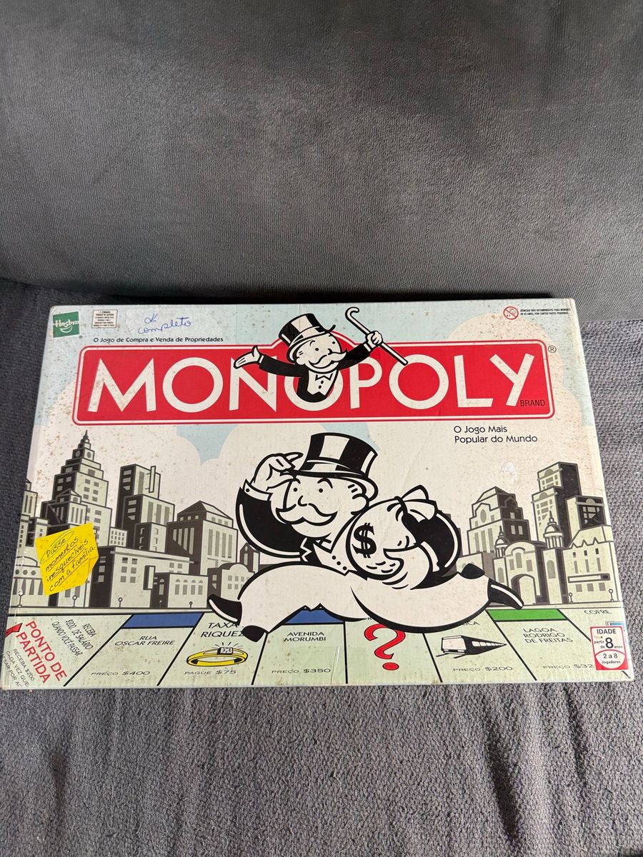 Antigo Jogo de Tabuleiro Monopoly | Jogo de Videogame Hasbro Usado ...