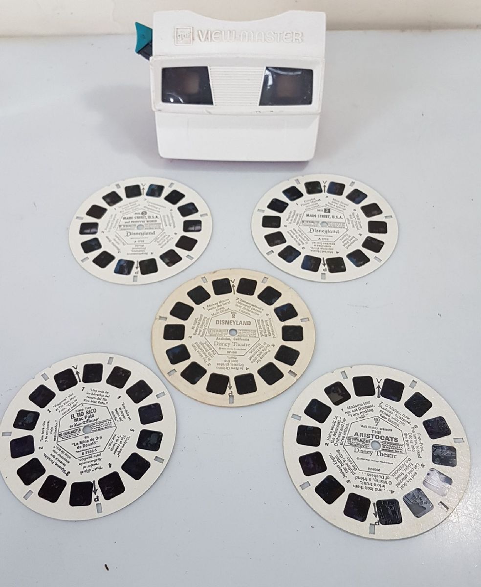 Antigo Projetor de Slides View-master Disneylândia Aristogatas ...