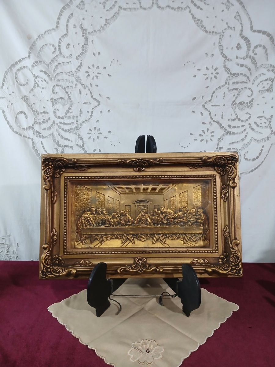 Antigo Quadro Santa Ceia Decada de 50 | Cacareco Antiga Santa Ceia ...