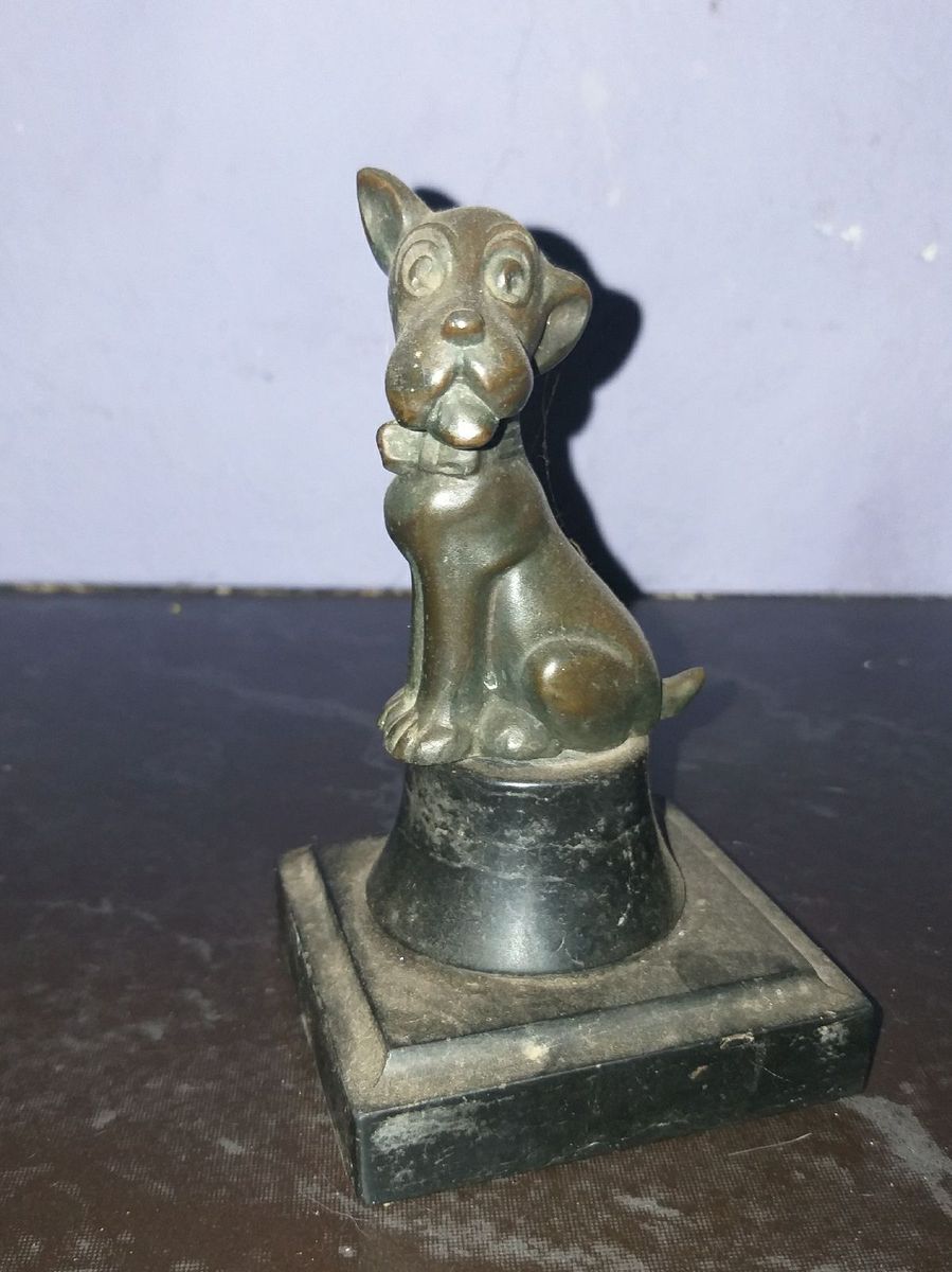 Antigo Troféu Canino No Arte Déco | Móvel de Antiquário Antigo Usado ...