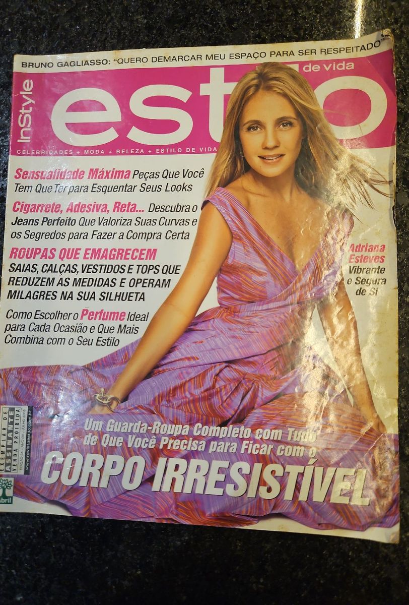 Antiguidade Coleção Revista Estilo Julho 2005 Capa Adriana Esteves ...