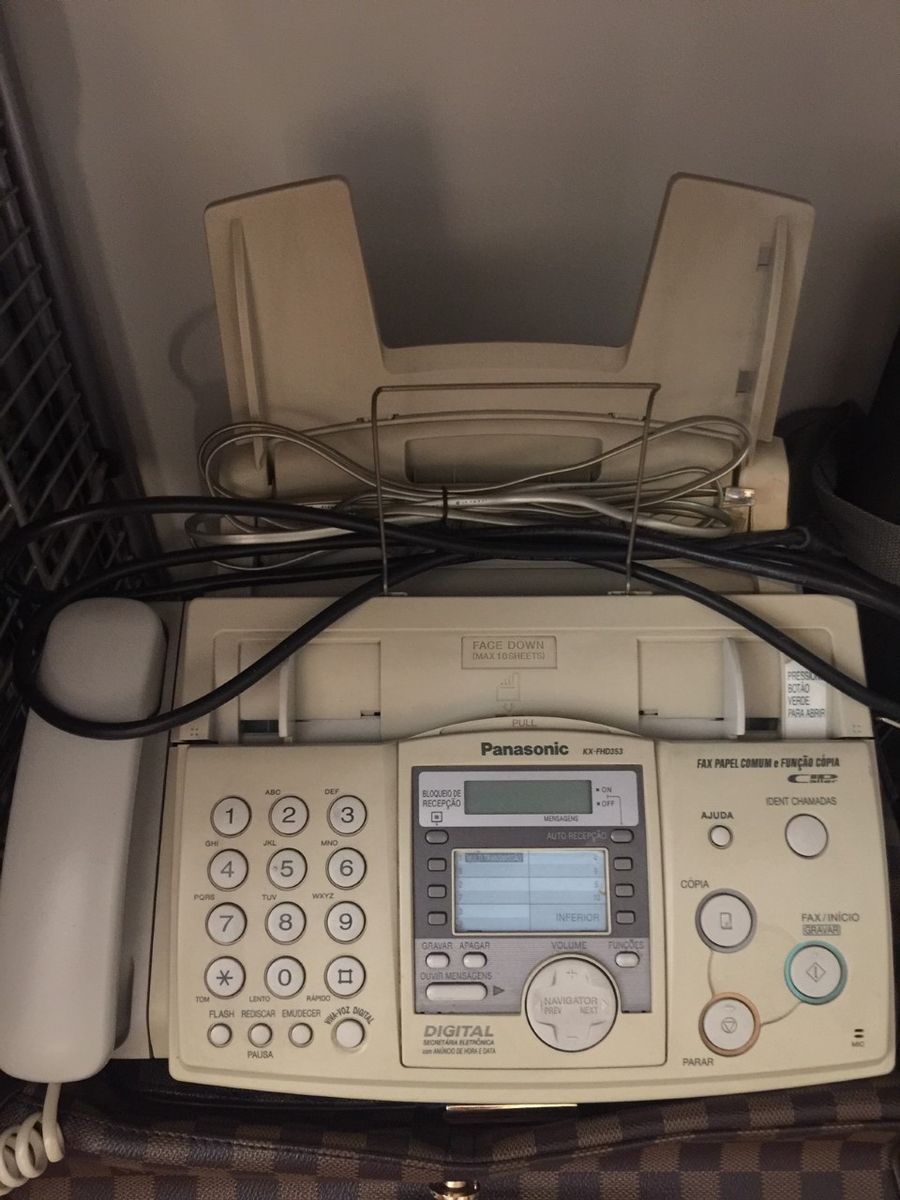 Aparelho de Fax Simile Panasonic Modelo Kx-fhd353 | Telefone Fixo Panasonic Usado 77794807 | enjoei