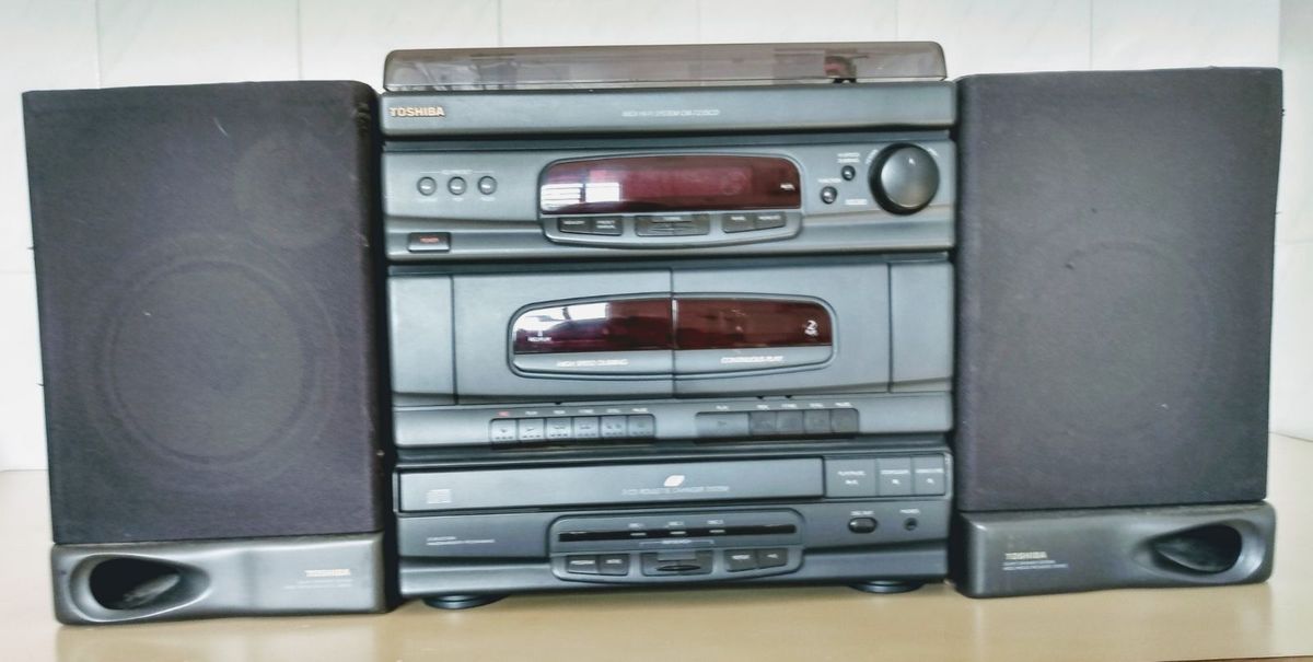 Aparelho de Som Micro System Toshiba + 30 Lps | Item de Música Toshiba Usado 42044669 | enjoei