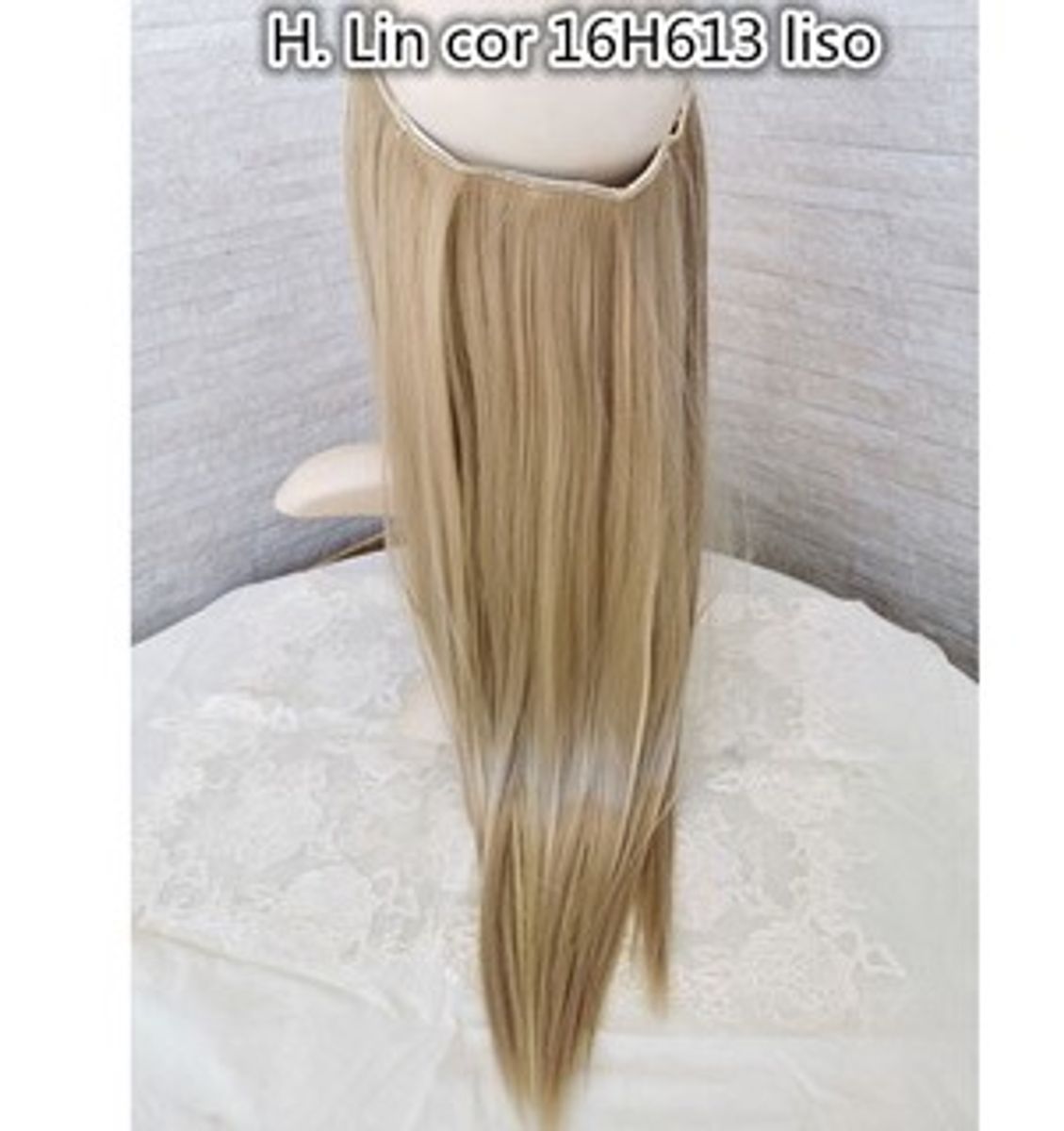 Aplique Tiara Mágica Loiro Fio Silicone 65cm 130 Gramas Fibra Orgânica | Produto p/ Cabelos ...