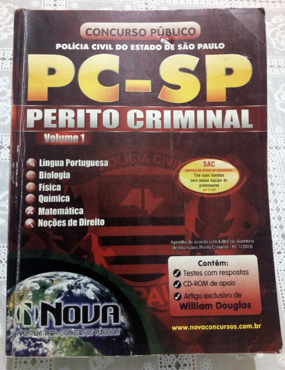 Apostila Concurso Perito Criminal - Pc Sp | Livro Nova Concursos Usado ... Apostila Concurso Perito Criminal - Pc Sp | Livro Nova Concursos Usado ...