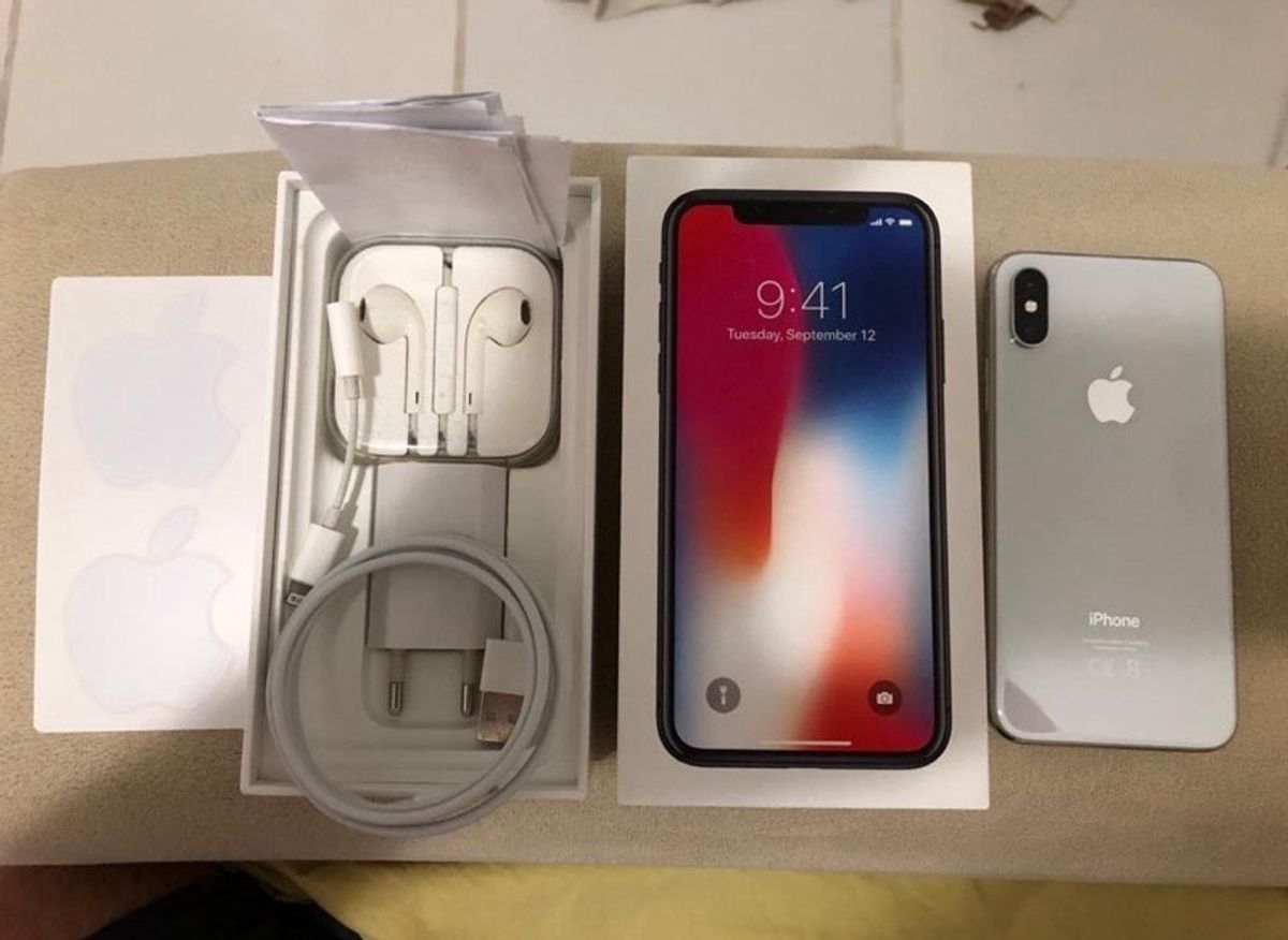 Apple Iphone X Preto Rbanco | Iphone Nunca Usado 77375166 | enjoei