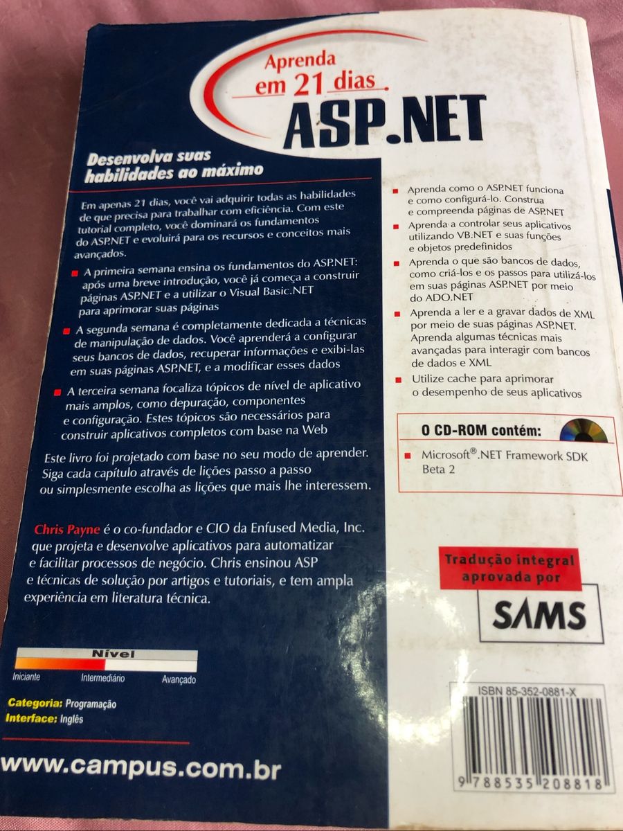Aprenda em 21 Dias Asp.net | Livro Editora Campus Nunca Usado 63727491 | enjoei