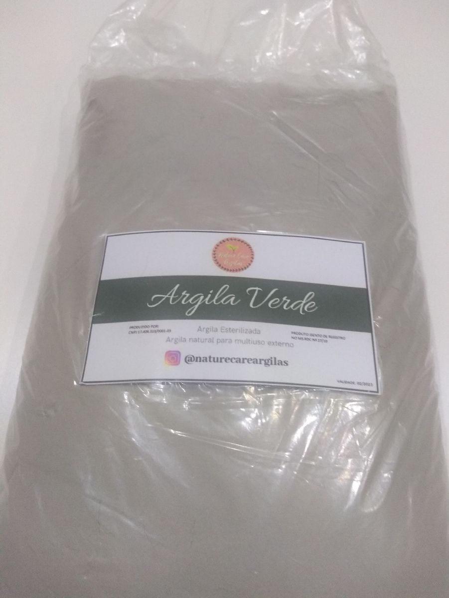Argila Verde 1kg | Cosmético Feminino Natural Care Argilas Nunca Usado ...