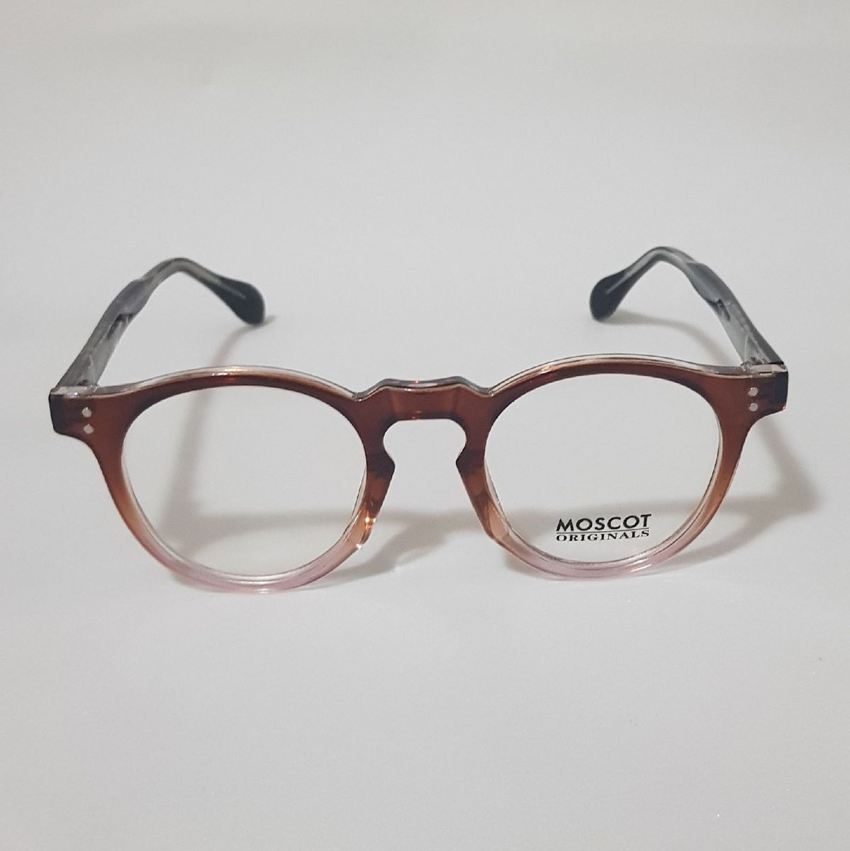 Armação de Óculos Redondo Marrom Degradê Translúcida Moscot | Óculos ...