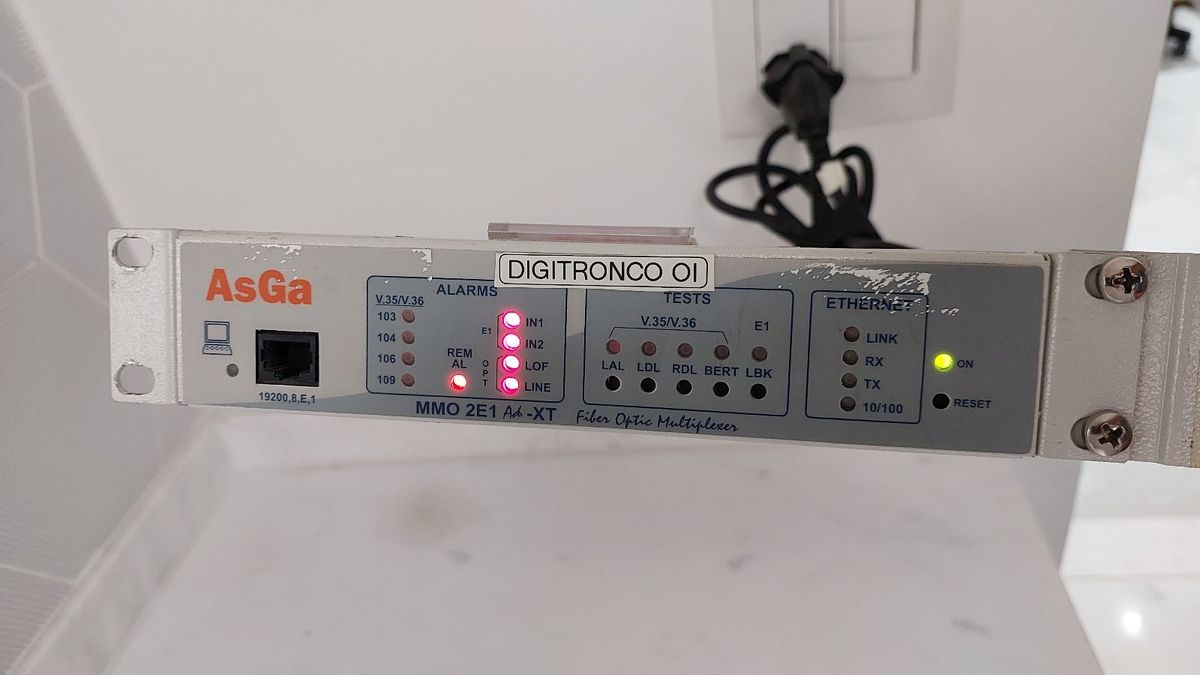 Asga Mmo 2e1 Ad-xt Multiplexador Modem Fibra Ótica | Telefone Fixo Asga ...