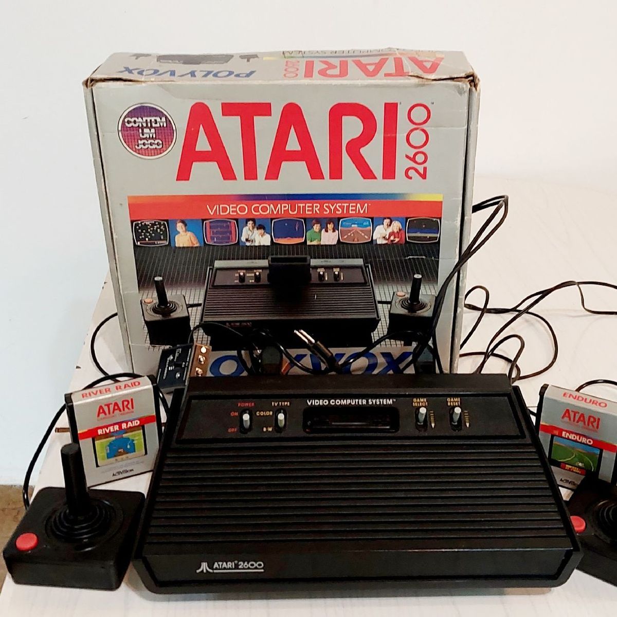 Atari Videogame Original Polyvox Anos 70 Funcionando e com Jogos ...