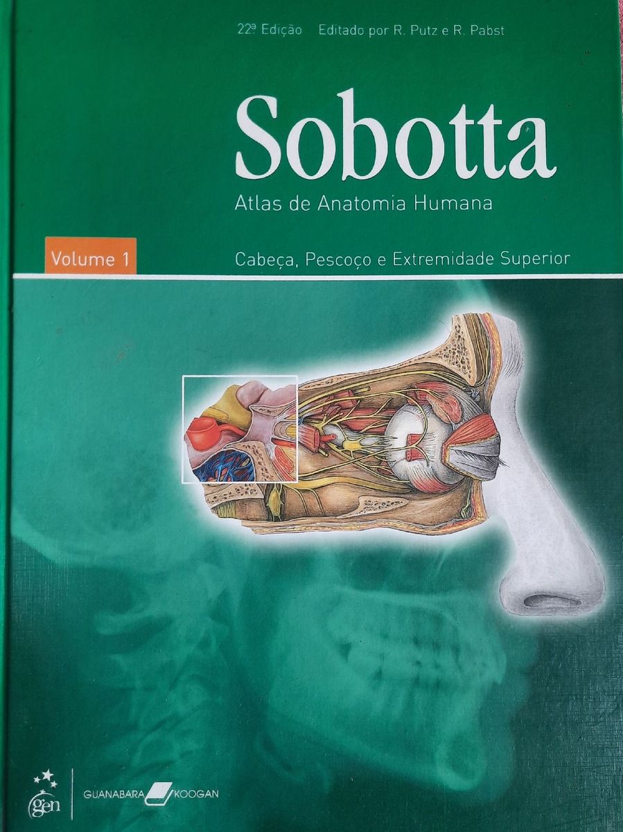 Atlas de Anatomia Cabeça e Pescoço -sobotta | Livro Sobotta Nunca Usado ...