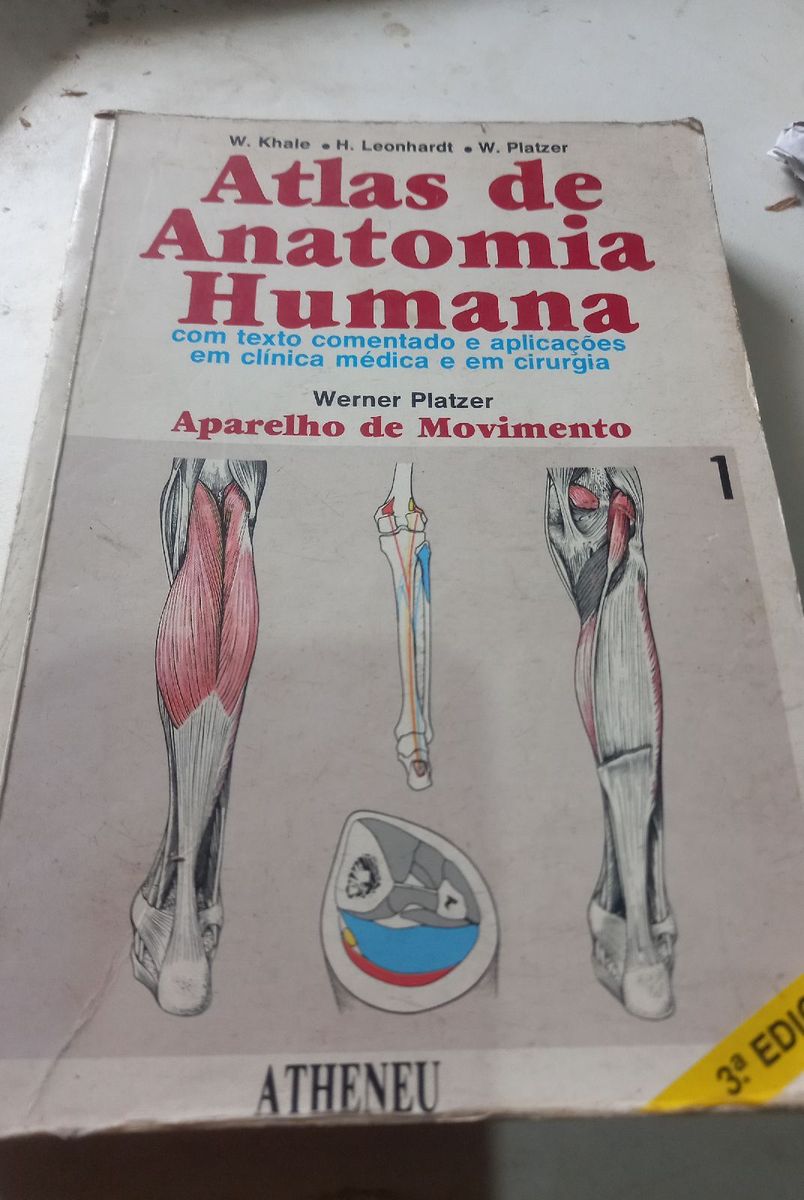 Atlas de Anatomia Humana 1 W Khale Werner Platzer Aparelho de Movimento ...