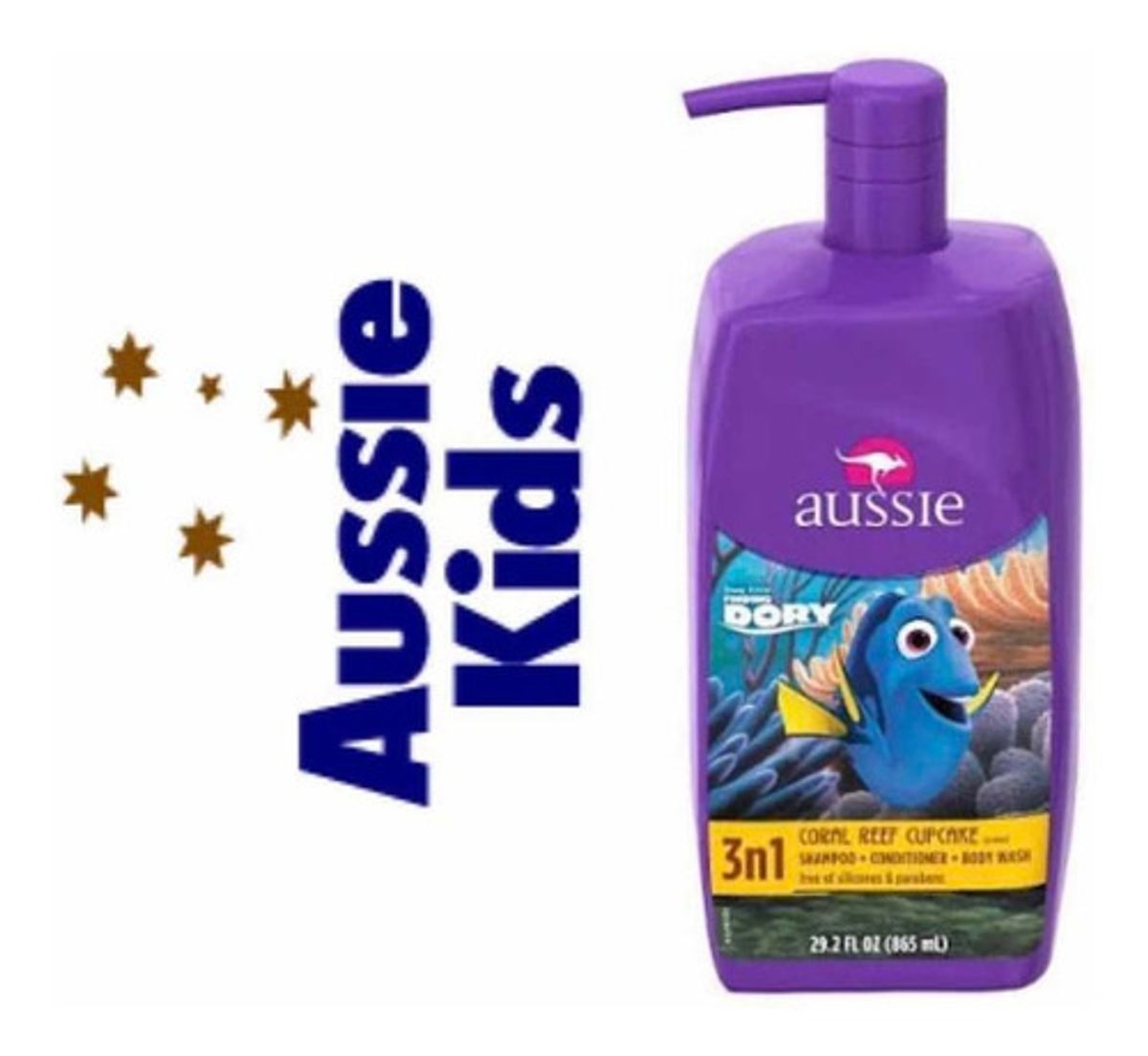 Aussie Kids Shampoo Infantil 3 em 1 - Procurando Nemo - 778ml | Item ...