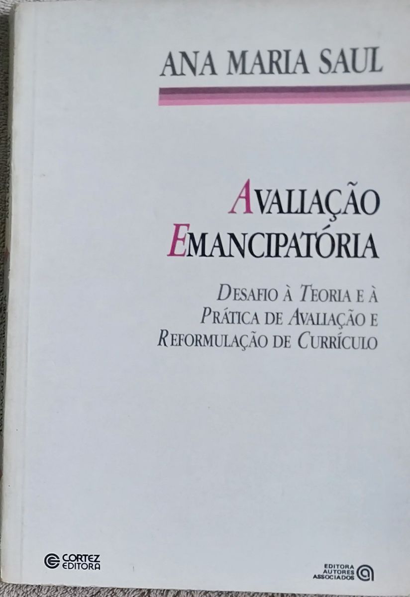 Avaliação Emancipatória Ana Maria Saul | Livro Usado 87157391 | enjoei