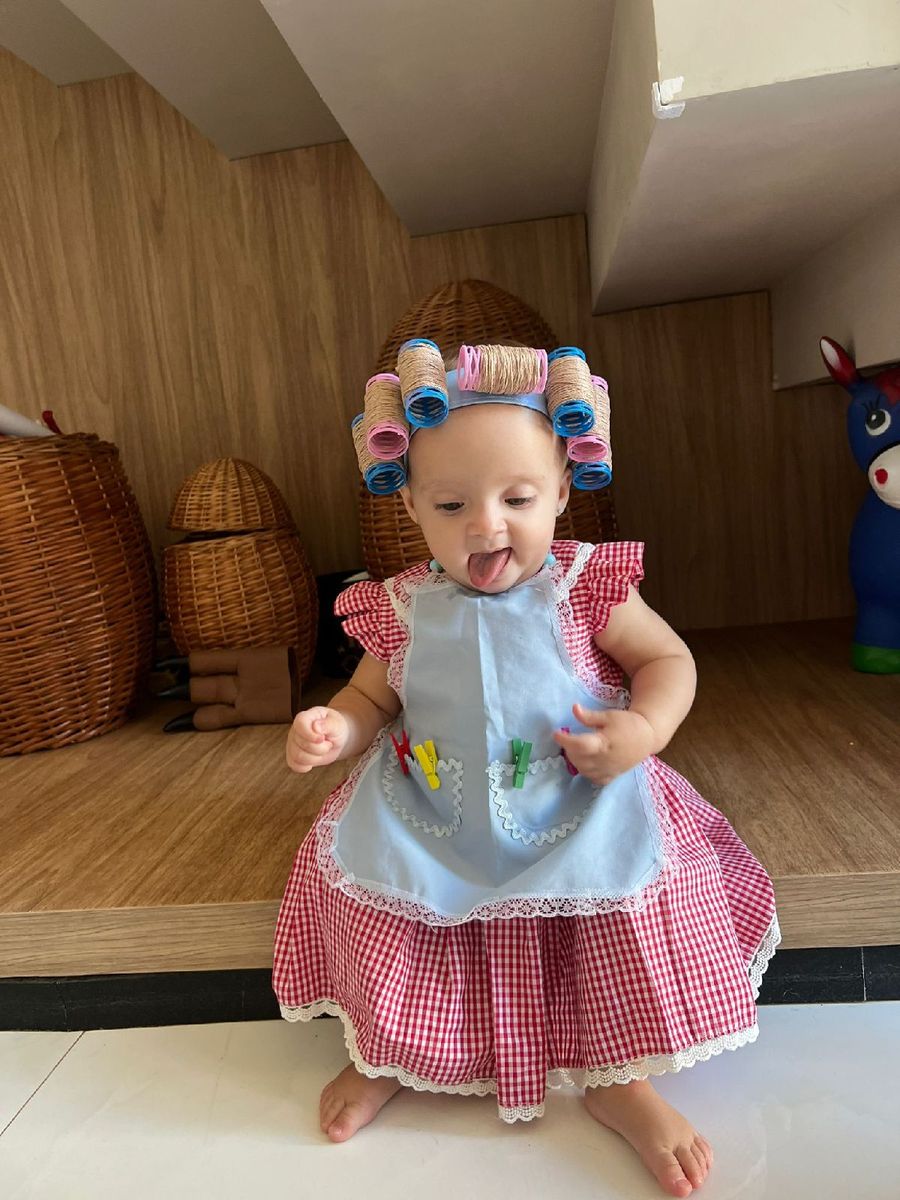 Avental com Tiara Baby Dona Florinda | Roupa Infantil para Bebê Nunca ...