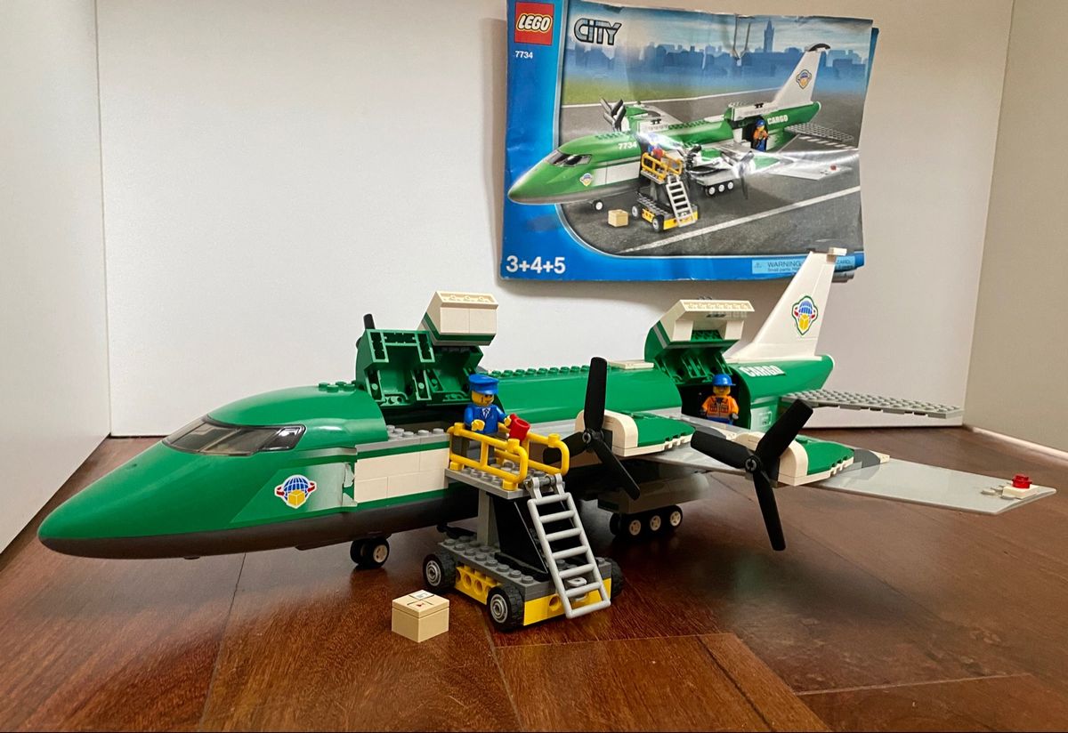 Avião de Carga Lego City 7734 Completo!!! | Brinquedo Lego Usado ...