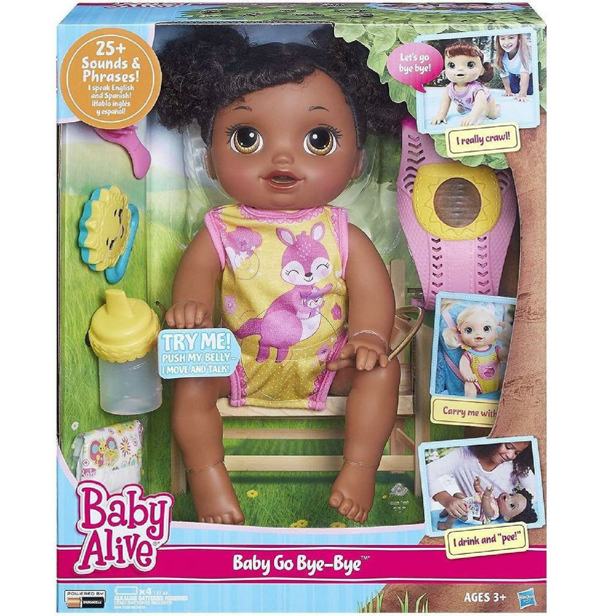 Baby Alive Go Bye B African American Engatinha Hora Passeio | Brinquedo ...