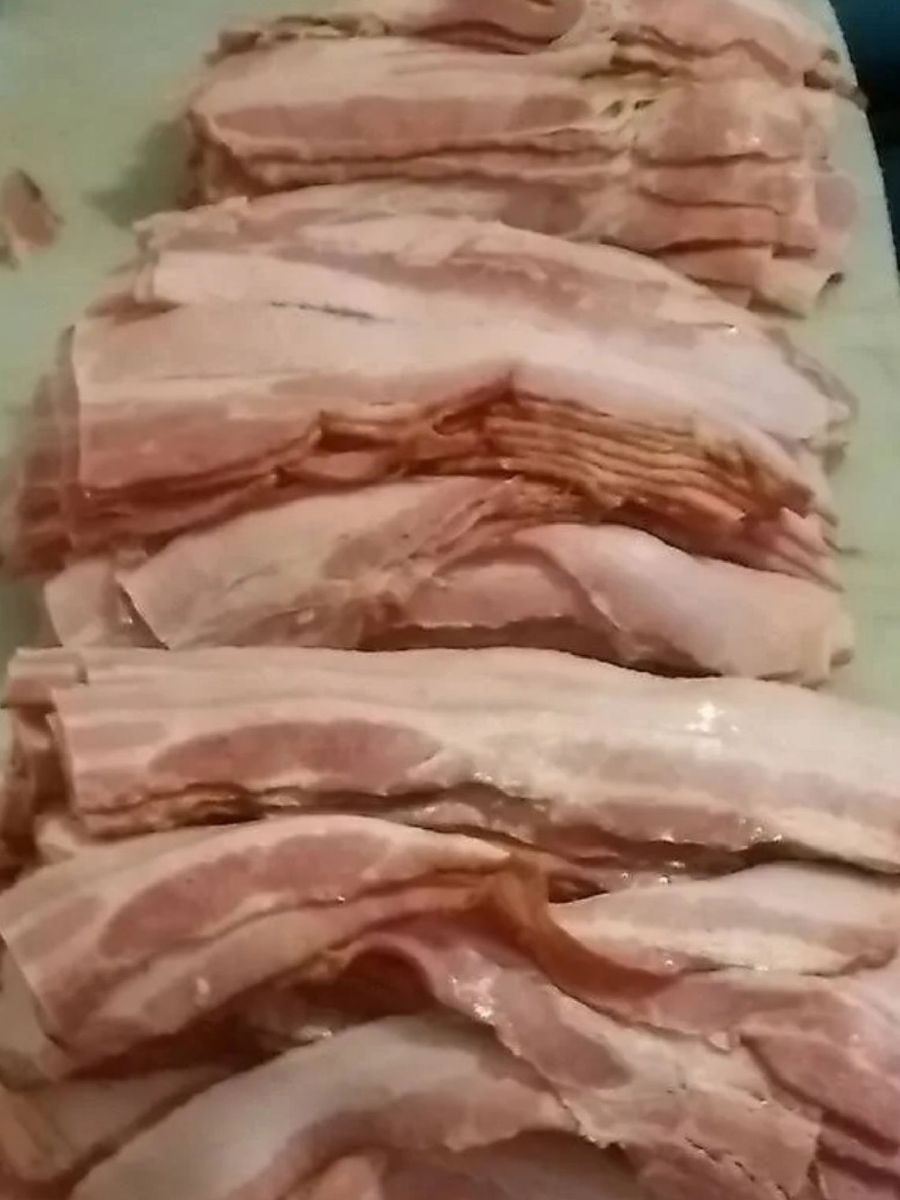 Bacon Fatiado Embalado a Vácuo 1kg. | Móvel p/ Casa Bacon Nunca Usado ...