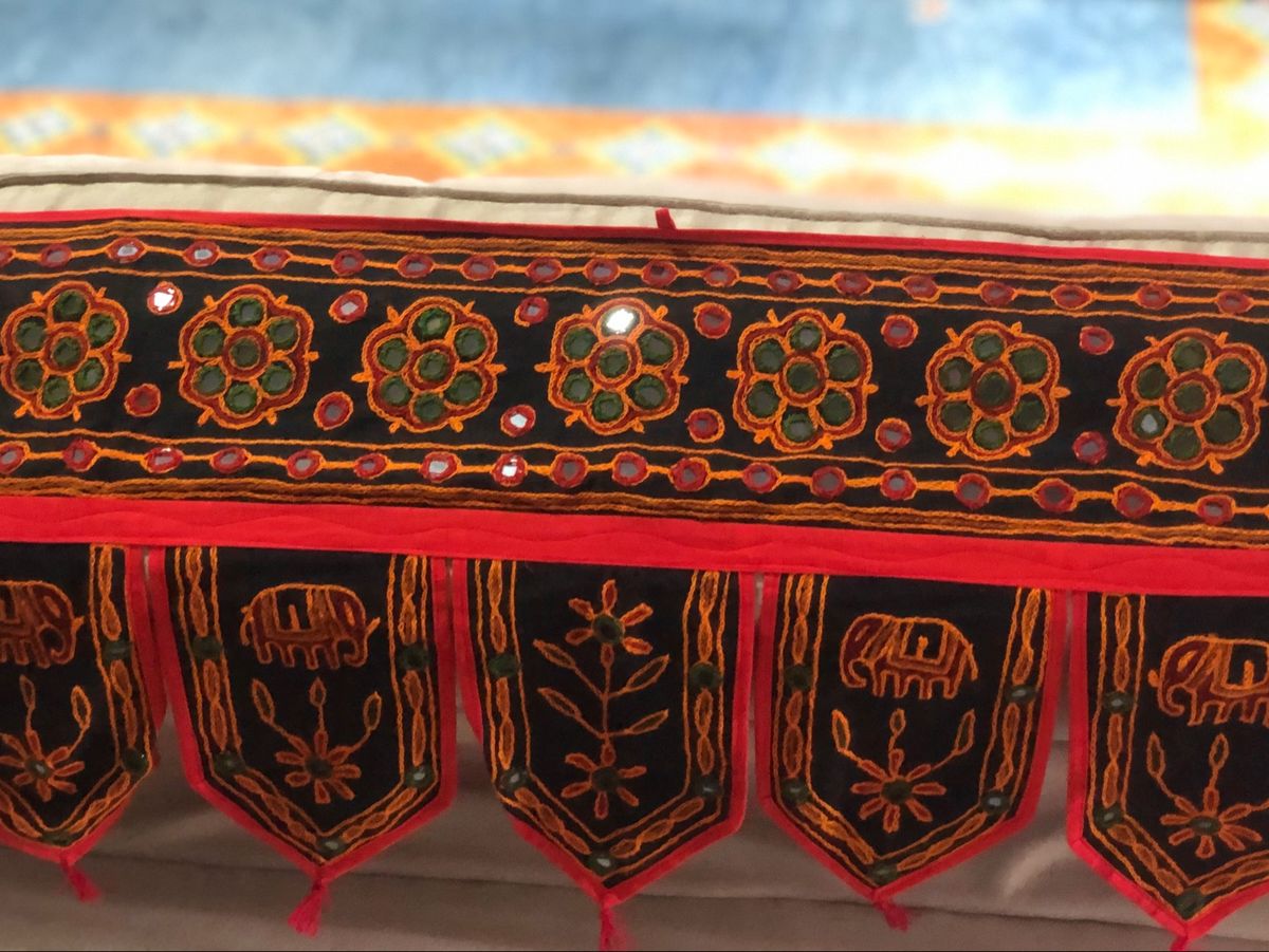 Bando Indiano, com Espelhos, Decoração de Luxo Bordado Na Índia, Vip e ...