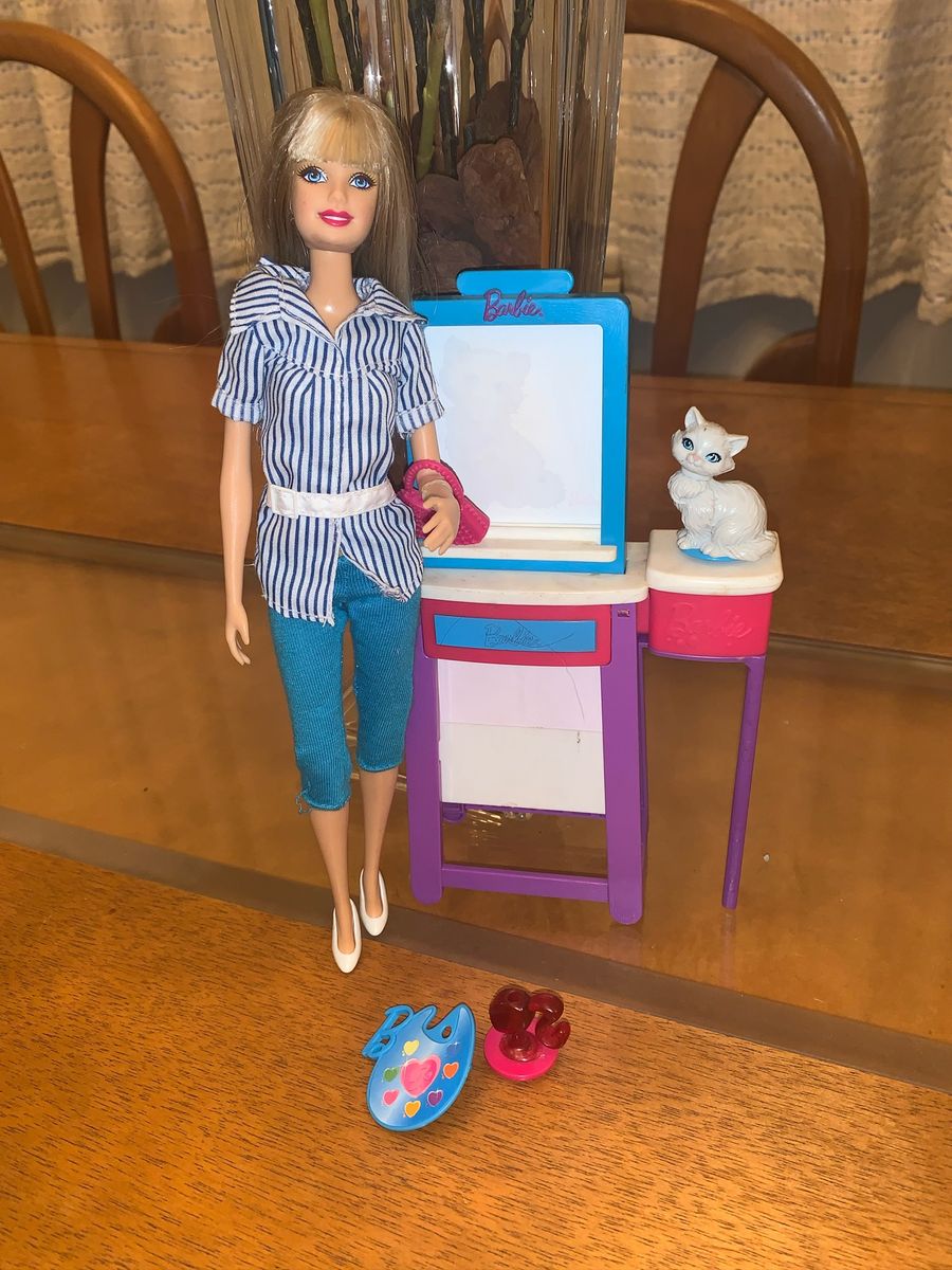 Barbie Artista (pintora, Desenhista) | Brinquedo Barbie Usado 52581974 ...