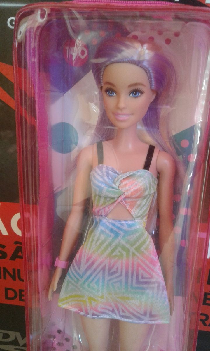 Barbie Fashionistas 2022 Loira Mecha Lilás Mattel Boneca Nova Lacrada ...