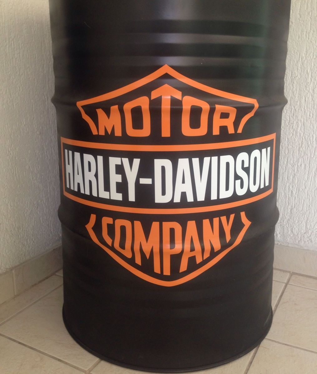 Barril Personalizado Harley Davidson | Item de Decoração Nunca Usado ...