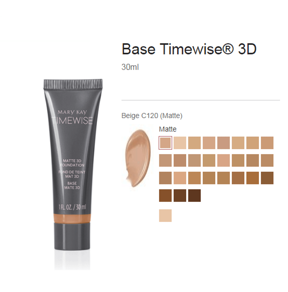 Base Mary Kay Timewise 3d - Beige C120 | Maquiagem Feminina Mary Kay ...