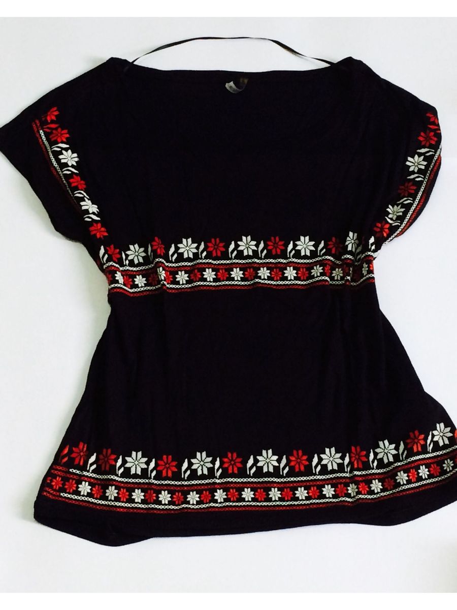 Bata Estilo Boho Chic Tamanho P | Blusa Feminina Nunca Usado 21018666 ...