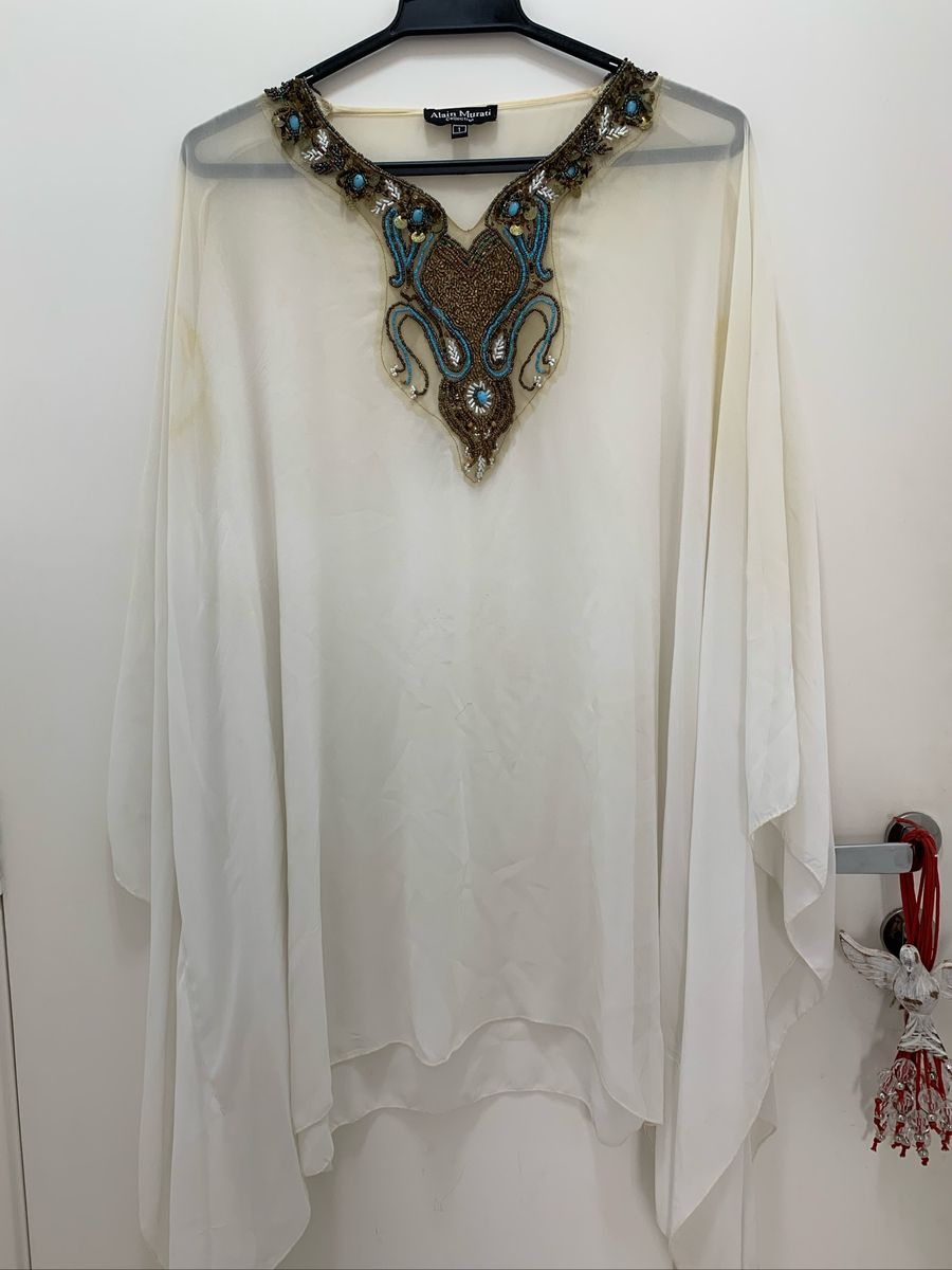 Bata Off White Bordada Alain Murati | Blusa Feminina 50 Usado 49754525 ...