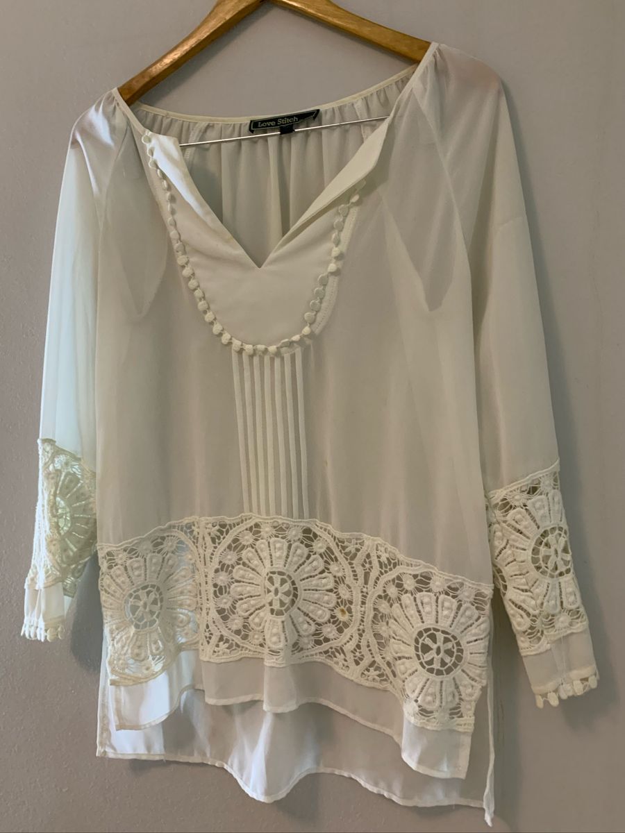 Bata Transparente | Blusa Feminina Usado 76002283 | enjoei