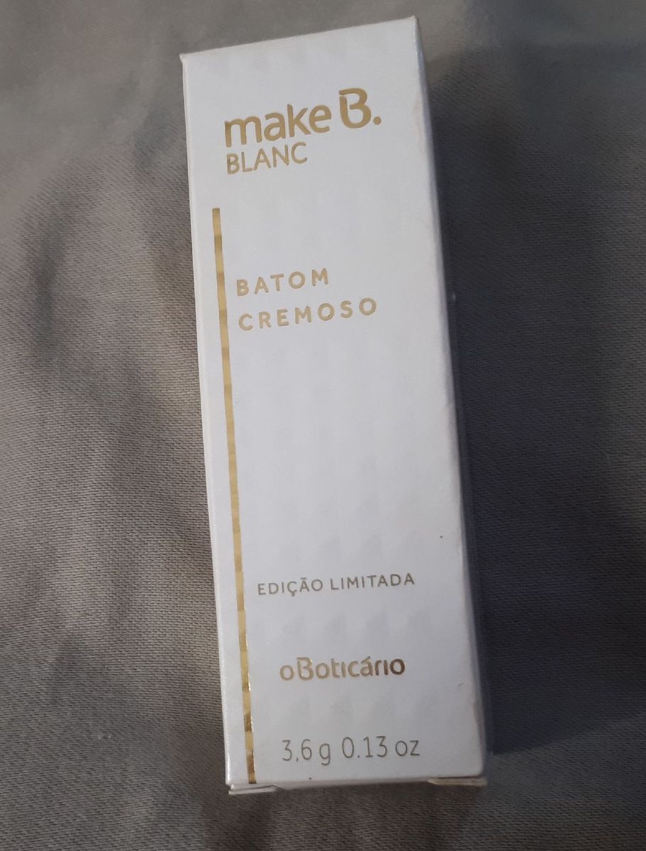 Batom Cremoso Make B Blanc Original Edição Limitada O Boticário ...