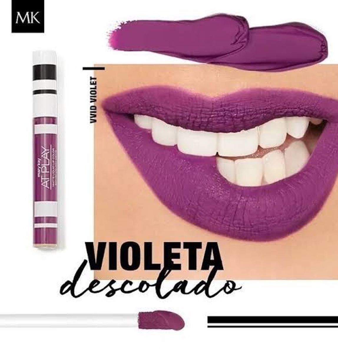 Batom Líquido Matte Mary Kay At Play - Cor Vivid Violet (roxo, Violeta ...