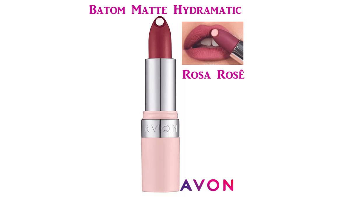 Batom Matte Rosa Rose Hydramatic Avon | Maquiagem Feminina Avon Nunca ...