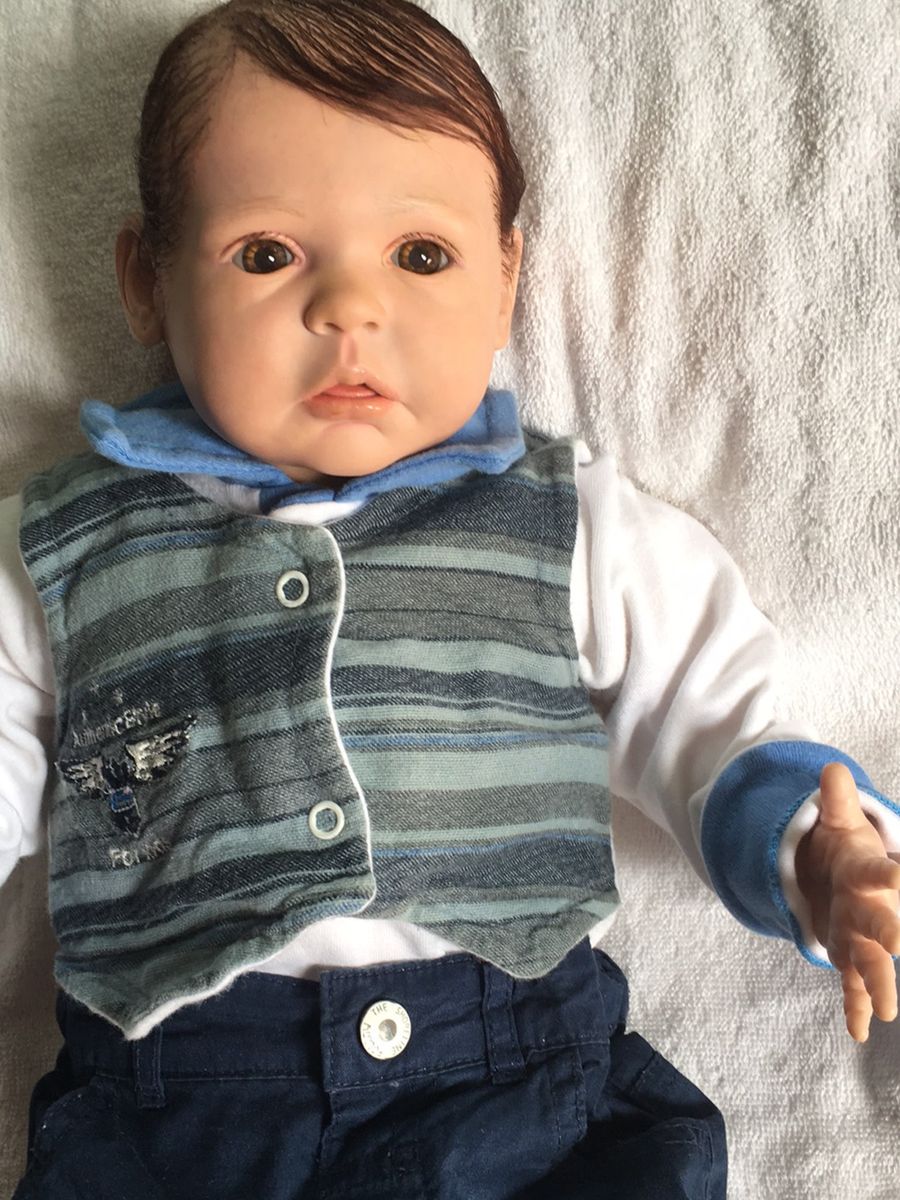 Bebê Reborn Kit Neli 58cm e 2,200kg Pode Ser Menino Ou Menina | Item ...