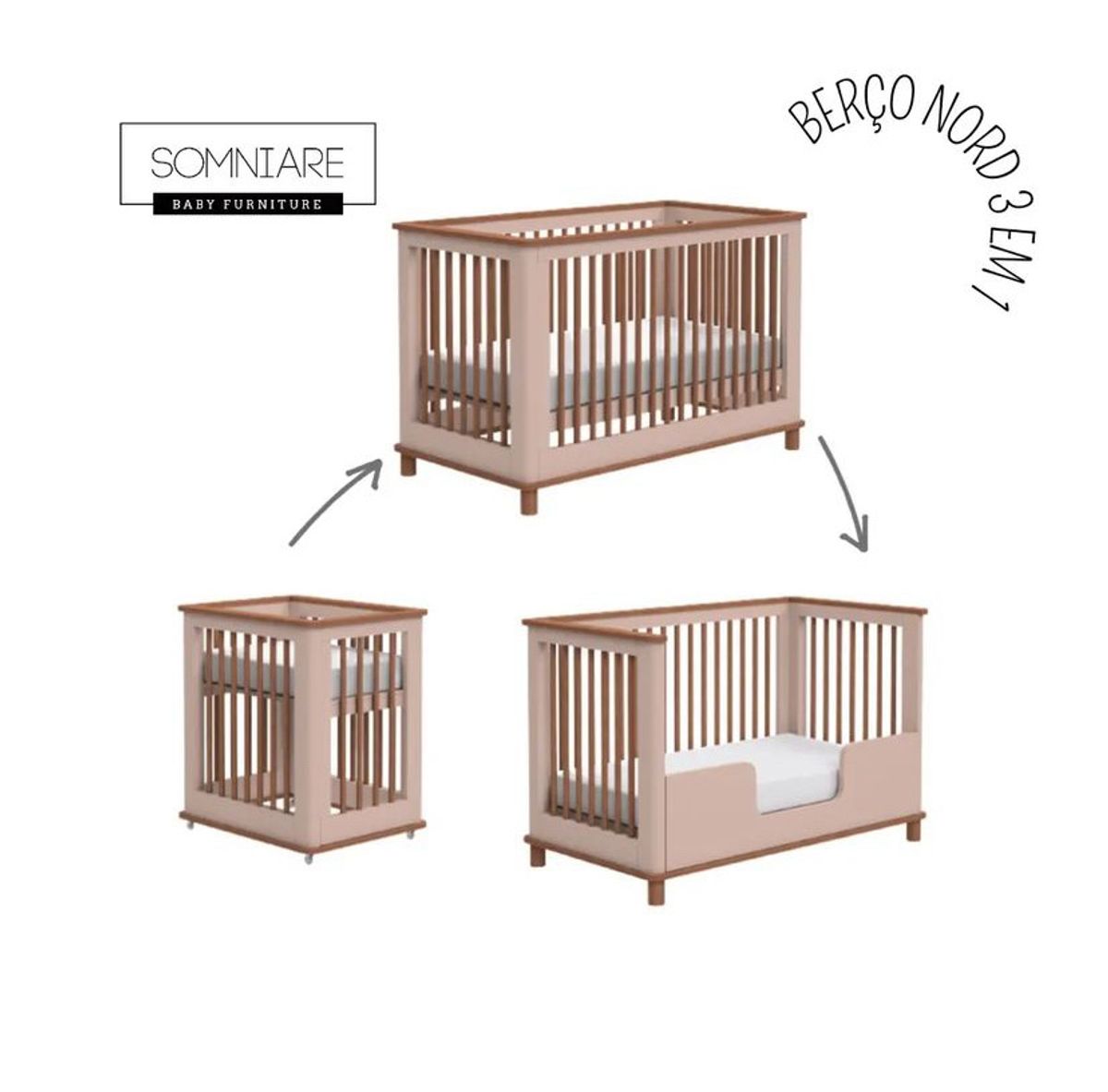 Berço Evolutivo 3 em 1 Somniare | Berço Somniare Usado 98033814 | enjoei