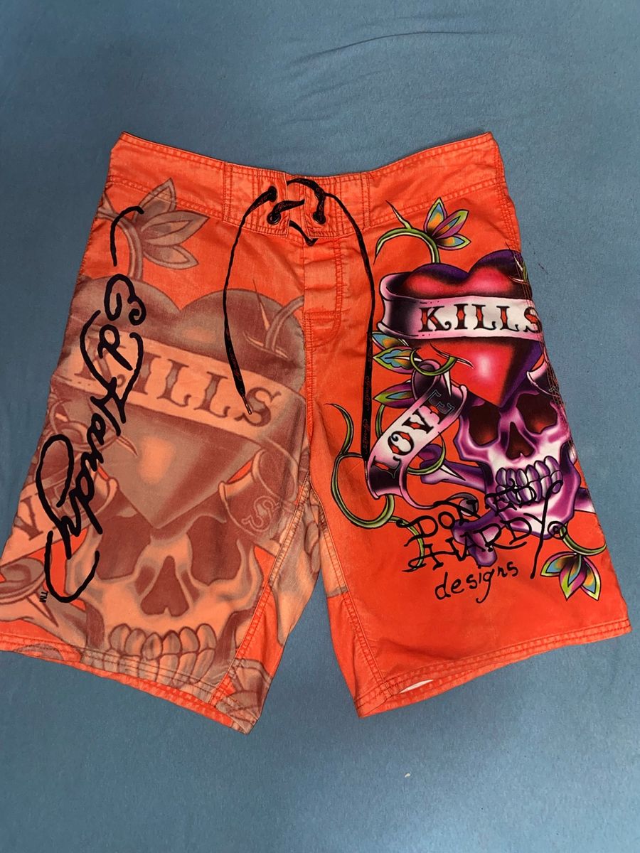 Bermuda Ed Hardy | Bermuda Masculina Ed Hardy Usado 94972089 | enjoei