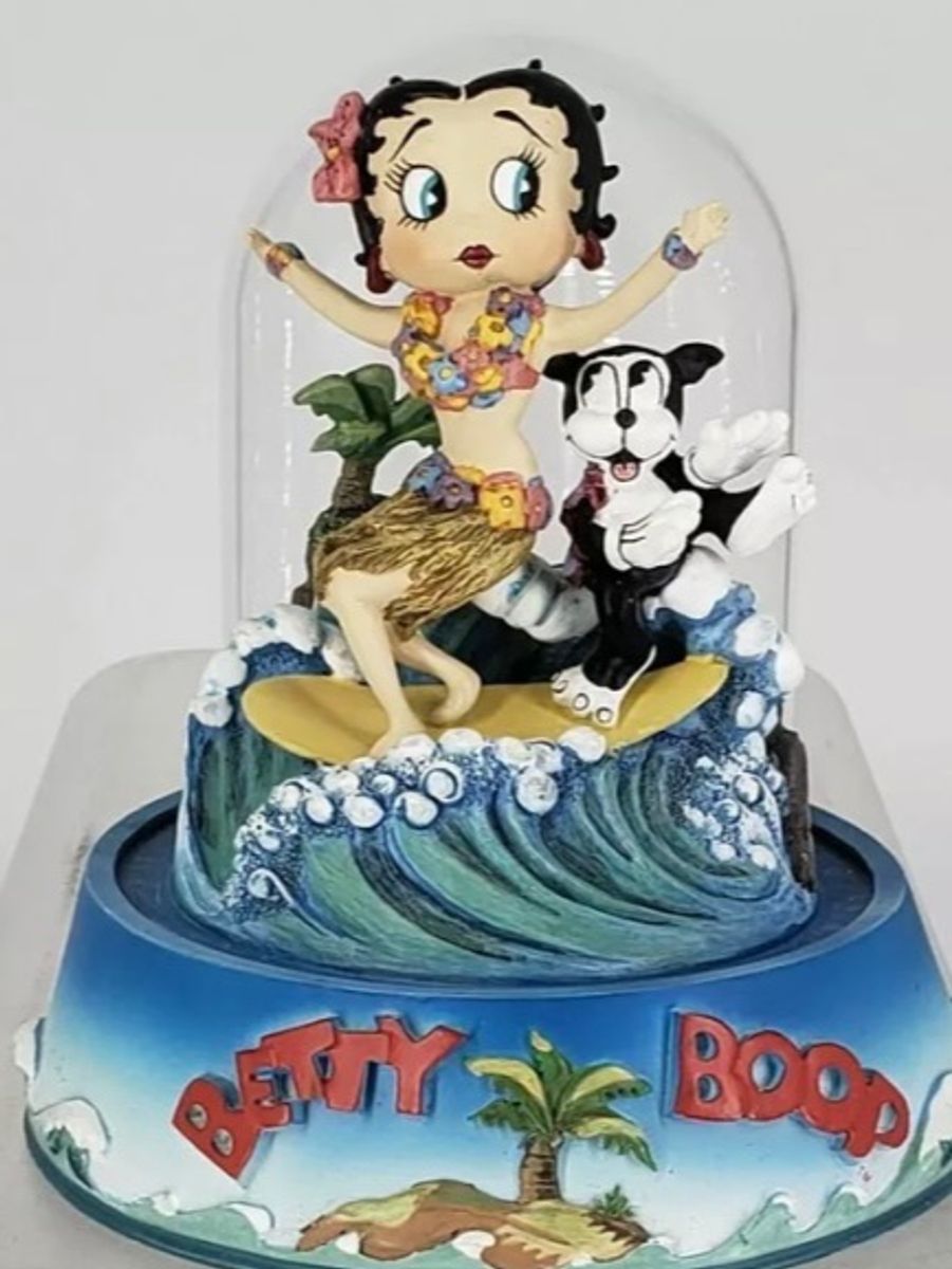 Betty Boop Surfing com Cúpula de Vidro | Produto Vintage e Retro Betty ...