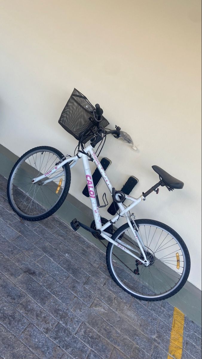 Bicicleta Caloi Branca e Rosa | Item p/ Esporte e Outdoor Caloi Usado ...