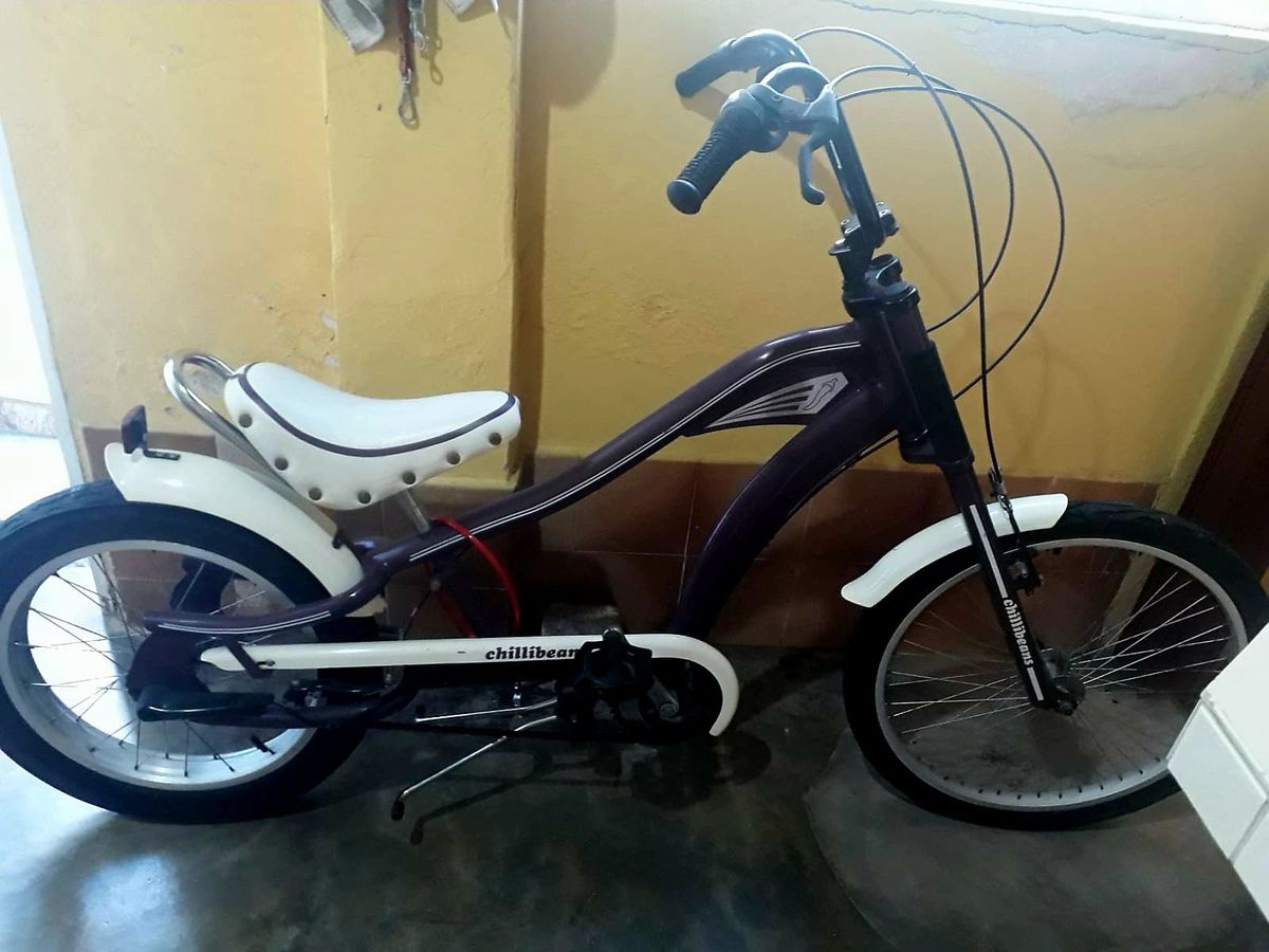 Bicicleta Chilli Beans Aro 26/24, Modelo Chopper 3 Marchas, Na Cor Roxa/branca 100% Original ...