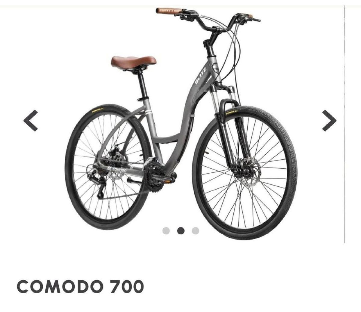 Bicicleta Urbana Blitz Comodo Aro 700-21v Cor Grafite Tamanho 18 Semi ...