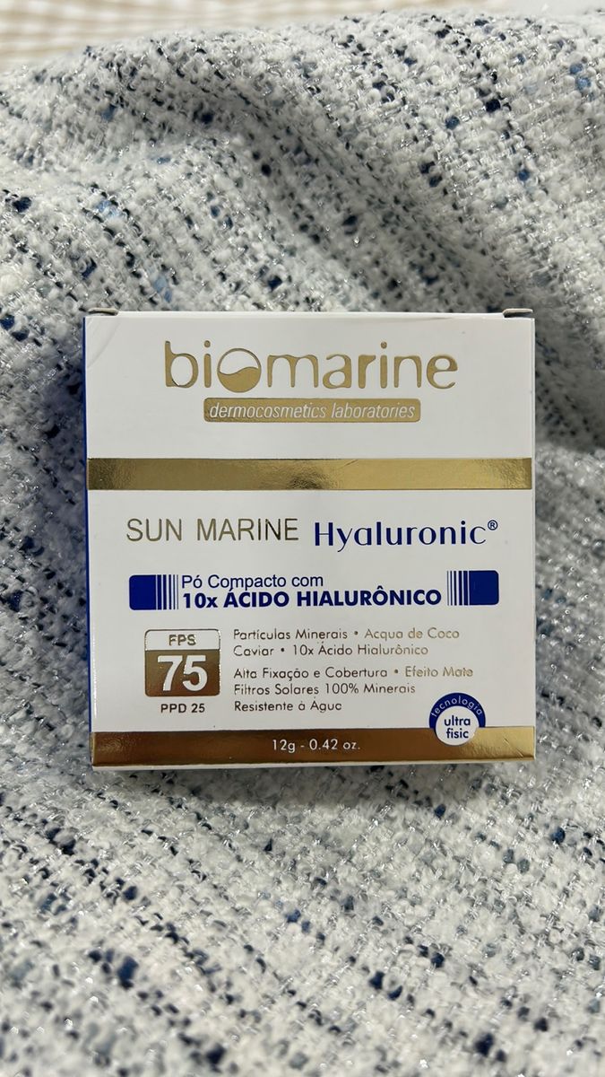 Biomarine Sun Marine Hyaluronic Pó Compacto Fps 75 Cor Natural ...