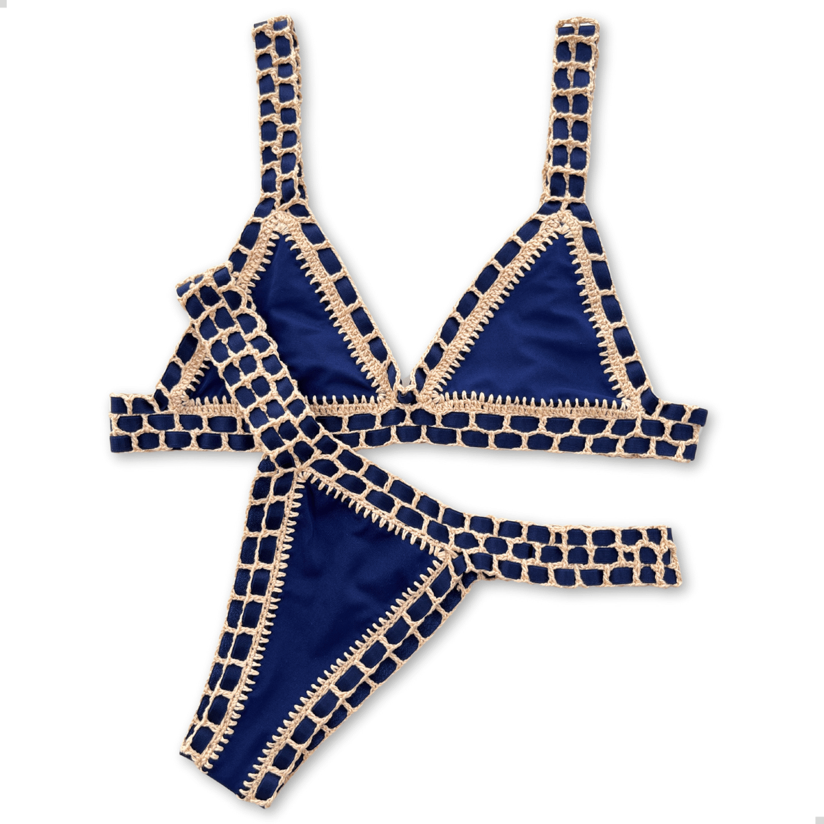 Biquíni de Crochê Elegante Tendência Moda 2025/2026 Crochet Lycra ...